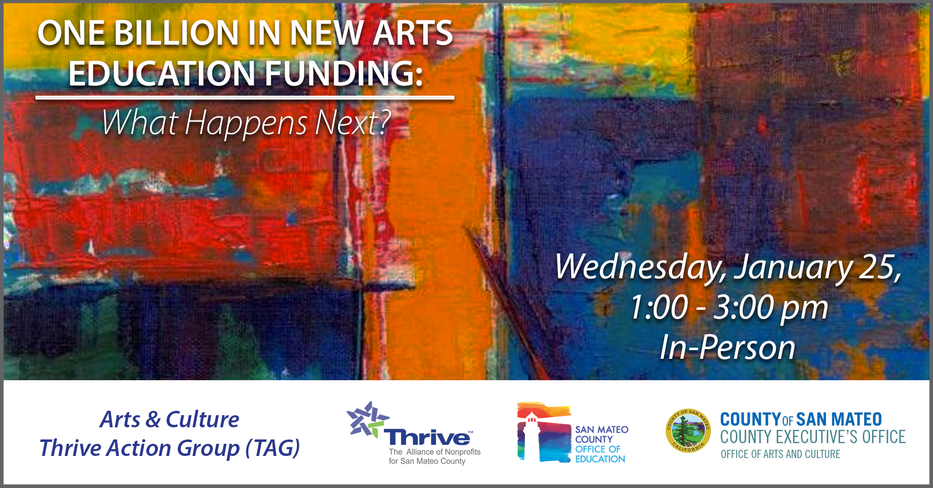 Arts & Culture Thrive Action Group (TAG): One Billion in New Arts ...